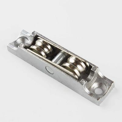 China Zinc Alloy Double Roller with Groove Pulley for UPVC Sliding Window 68mm for sale