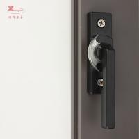 China Aluminum Crescent Lock for uPVC Sliding Doors Windows 200mm Laser Logo Custom for sale