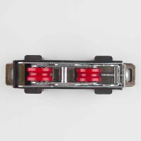 China 125mm UPVC Window Roller Double Wheel Bearings Zinc Plated Frame Sliding Window for sale