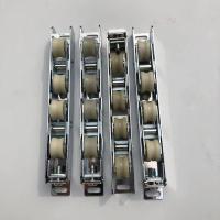 China Stainless Steel Adjustable Sliding Door Roller Four Door Pulley 23mm Width 20mm Height for sale