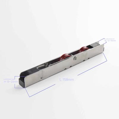 China Stainless Steel Nylon Wheel Roller for Sliding Doors 12x18x158mm for sale