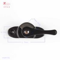 China 34g Weight Black UPVC Sliding Window Security Lock Crescent Lock for Customized Color for sale