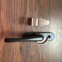 China 43g UPVC Aluminum Alloy Crescent Moon Window Lock with Stainless Steel Hook for sale