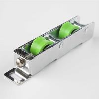 China Iron Frame Copper Plating Aluminum Profile Double Door Rollers with U Groove and POM 40mm for sale