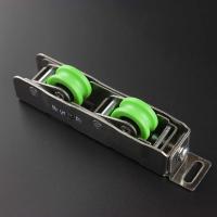 China Iron Frame Copper Plating Aluminum Profile Double Door Rollers with U Groove and POM 40mm for sale