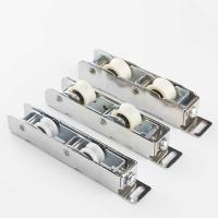 China Iron Frame Copper Plating Aluminum Profile Double Door Rollers with U Groove and POM 40mm for sale