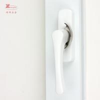 China Black UPVC Sliding Window Crescent Lock 74.5mm Length Durable Hardware for Long-Lasting Windows for sale
