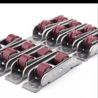 China Stainless Steel 16mm UPVC Window Double Roller Pulley for Sliding Doors for sale