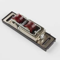 China Double Pulley Sliding Gate Door Roller 23mm Adjustable for Aluminum Profile 84mm Length for sale