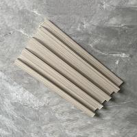 China Wall Decoration WPC Slatted Cladding Outdoor Wall Panel 3D Embossing for sale