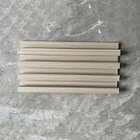 China Wall Decoration WPC Slatted Cladding Outdoor Wall Panel 3D Embossing for sale