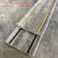 China Grey Embossed Curved Vinyl Skirting Board Plastic Plinth for sale