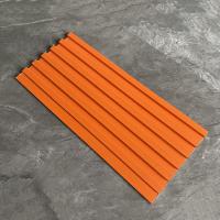 China Wear Resistant Brown Slatted WPC Wall Cladding For Outdoor for sale