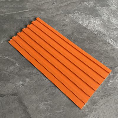 China Wear Resistant Brown Slatted WPC Wall Cladding For Outdoor for sale