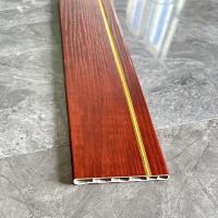 China Durable Solid Pvc Skirting Board Decorative Lines Embossed for sale