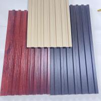 China Custom WPC Fiber Grating Groove Surface Waterproof Fireproof Wall Cladding for Home Decoration for sale