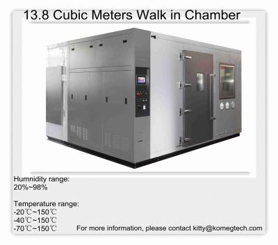 China Programmable Water Cooled 13CBM Climate Walk-In Chamber For Electronics for sale