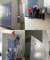 China Stainless Steel Walk-In Chamber Environmental Solar Panel Testing Single / Cascade Cooling for sale
