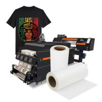 China Waterproof DTF film 30CM*100M Double-Sided Matte White ink printing Film for Natural and Soft Colors for sale