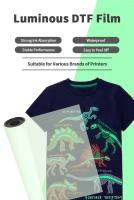 China Glow in Dark DTF printing  Material Luminous DTF Film High Visibility Heat Transfer Type for Textile Applications for sale