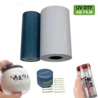 China High Hardness UV Film 60cm CMYK Polymer Glossy White Varnish A+B Film for sale