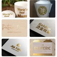 China Flexible AB UV DTF Gold Film Printing Material Cold Peel Transfer Pet Film for sale