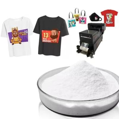 China ECO Friendly White DTF Powder Adhesive Hot Melt Powder For Heat Transfer Printing for sale
