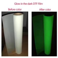 China Green Light Noctilucent Luminous Heat Transfer Film Glow-in-the-dark DTF PET Film for T-shirts Special Logo Printing for sale