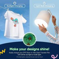 China Glow In The Dark DTF Film Luminous Textile DTF Heat Transfer Film 30cm 60cm for sale