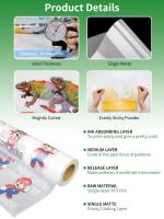 China Dtf Film Printing Hot Peel Cold Peel Double Single Side Printing 75 Micron 30 33  60cm*100m DTF PET Film Roll for sale