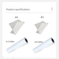 China 42cm Double Side Matte DTF Hot Peel Film Roll 75mic DTF Printing Film For Garment for sale