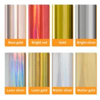 China 30cm UV DTF Hot stamping Foil Holographic film HTV heat transfer film gold silver for hard surface for sale