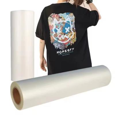 China DTF Film Hot Peel Double Matte 30cm*100m  Instant Peel white ink printing film for sale