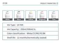 China 1000ml UV Digital Ink For DX5 DX7 XP600 TX800 Printers Opaque CMYKW V for sale