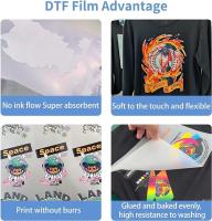 China 120cm*100m 75mic instant/cold peeling  DTF transfer Film for Digital Printing Glossy/Matte Finish for sale
