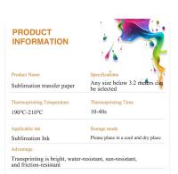 China 56 Inch*100m Stretch Sublimation Paper Roll  White 42gsm For Professional Fabric Printing for sale