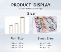 China White Ink Printable DTF Transfer Film Roll Hot Peel High Stretchability for Print for sale