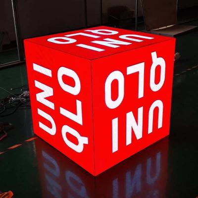 China P3.91 Full Color LED Cube Display - 5-Sided HD Indoor/Outdoor Screen with Custom Sizes for sale