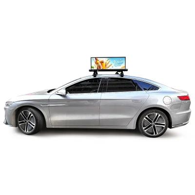China Outdoor LED Advertising Display 3-in-1 1R1G1B 960x320mm Car Top Screen 35KG/m² for sale