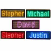 China 93×30×6mm Wireless LED Name Badge with 12×48 Pixel Display and 7-10 Hour Battery Life for sale