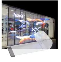 China Maxcolor P3.9-7.8 Transparent LED Display 1000x1000mm Cabinet 2K-4K Resolution Full Color Flexible Screen for sale
