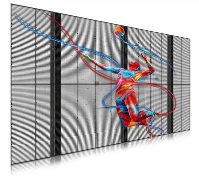 China Transparent LED Display 125W/㎡ Power Consumption with 3-Year Warranty for Indoor Commercial Advertising for sale