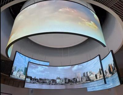 China Easy Install Indoor Flexible LED Display 2121 Chip 100,000+ Hours IP65/IP66 Creative Screen for sale