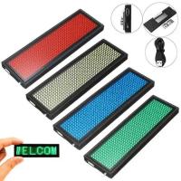 China Customizable LED Scrolling Name Badge 12x48 Pixels with Bluetooth Control and 7-10 Hour Battery Life for sale