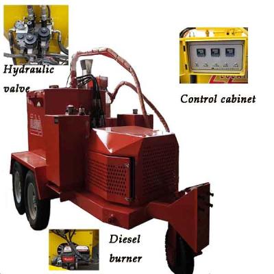 China Trailer Type Walk Behind Crack Sealing Machine Hydraulic Mixing for sale