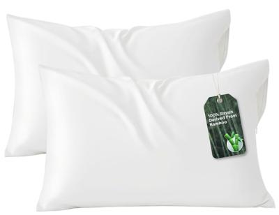 China Bamboo Cooling Pillowcase Rayon Derived from Bamboo Breathable Silky Soft Envelope Closure 50x70cm for sale