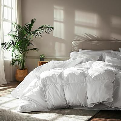 China Classic Feather and Down Comforter 250GSM Warmth Insulated Bedroom Essential Home Textile for sale