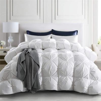 China 95% Russian White Goose Down Comforter 80s 200x200cm 400TC 100% Cotton Shell for sale