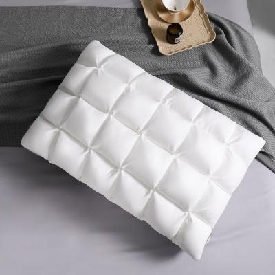 China 95% Russian White Goose Down Pillow Pleated Baffle Box 80s 400TC Cotton Shell for sale