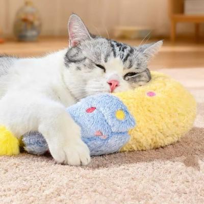 China Moon-Shaped Plush Pet Pillow Bed for Small Dogs Cats Comfort Anxiety Relief Thick Cuddle Pad for sale